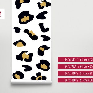 Cheetah Pattern Peel and Stick Wallpaper, Cheetah Print Removable ...