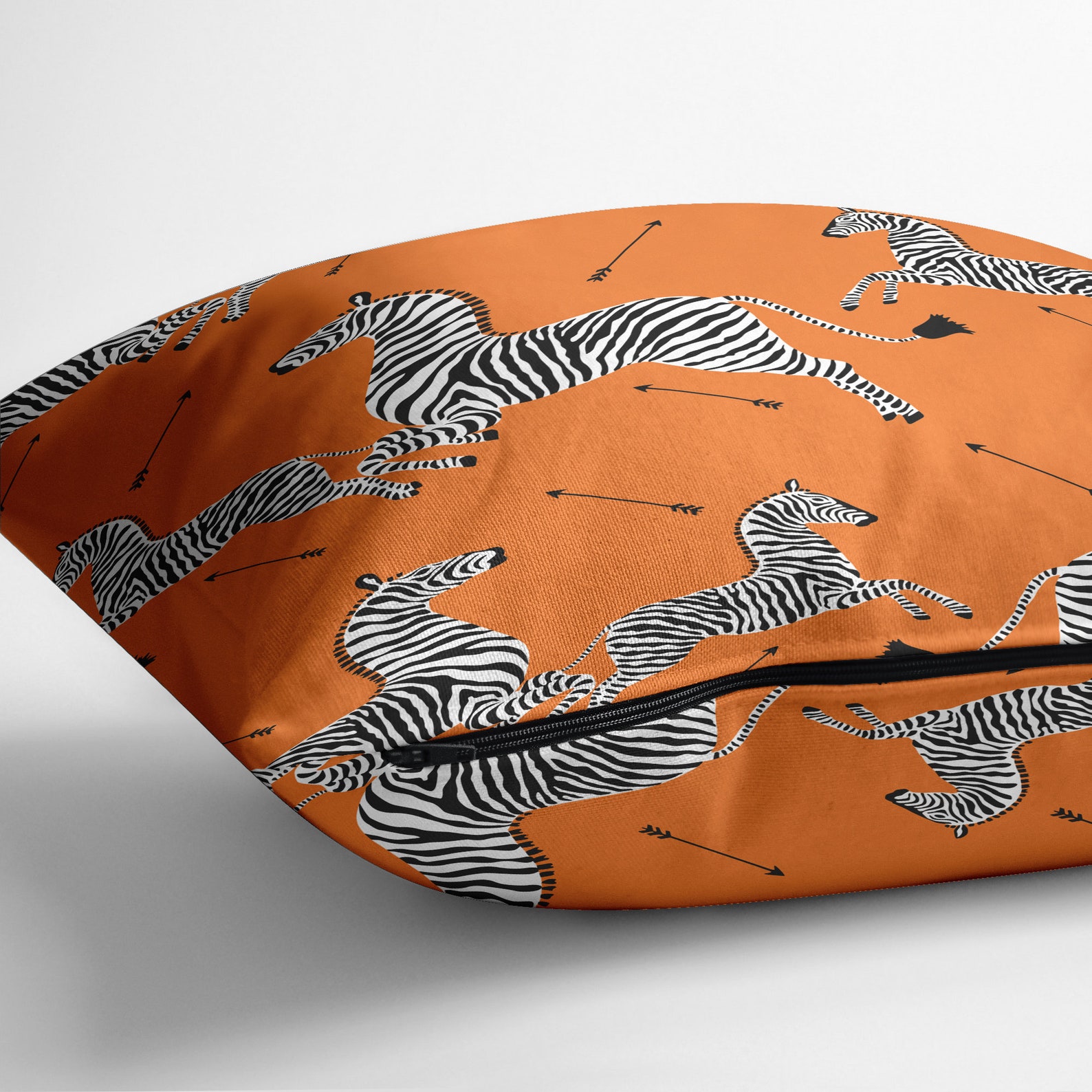 Jumping Zebras Luxury Pillow Cover, Handmade Pillow Cover, Zebra ...