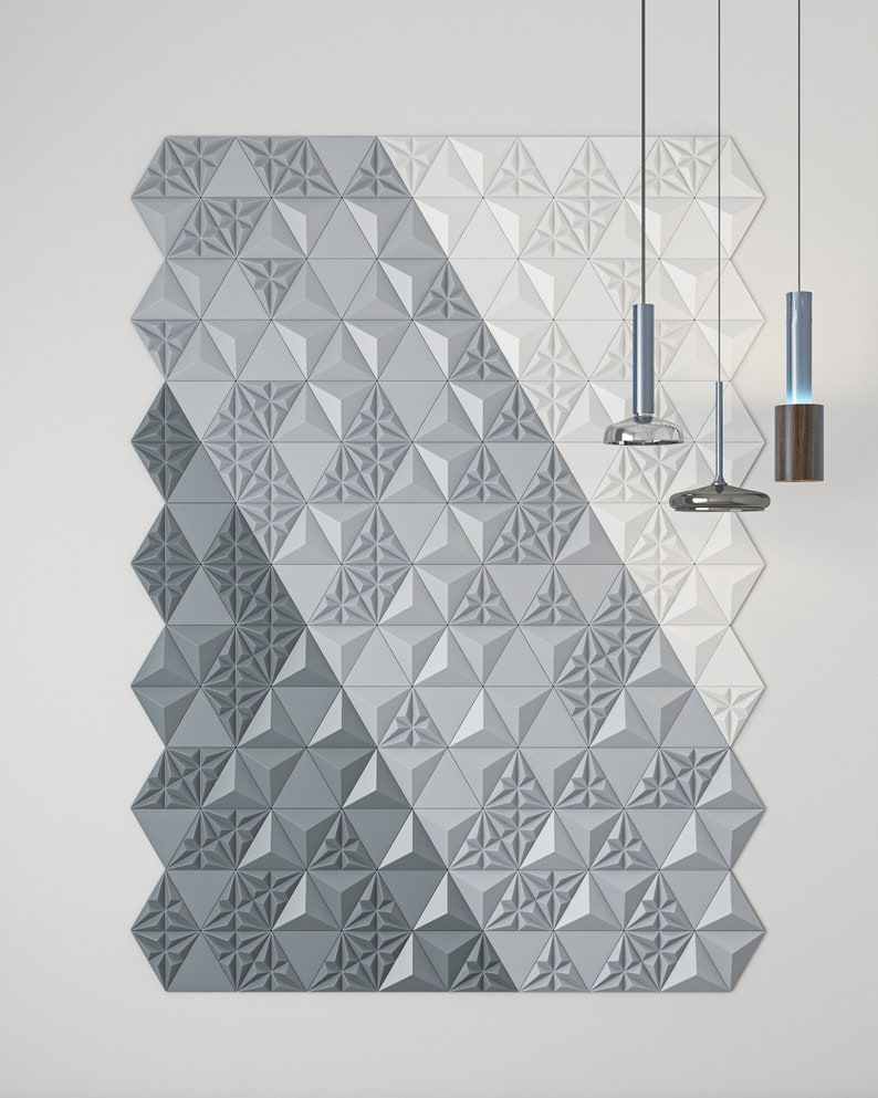 3D Wall Panels NAVA – Pyramid Design Wall Tiles – Modern Decorative ...