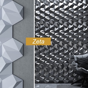 3D Wall Panels Zeta Design, Wall Decorative Tiles, Copolimer Paneling ...