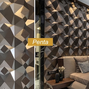 3D Wall Decor Penta Design, Wall Copolimer Paneling System, Penta Model ...