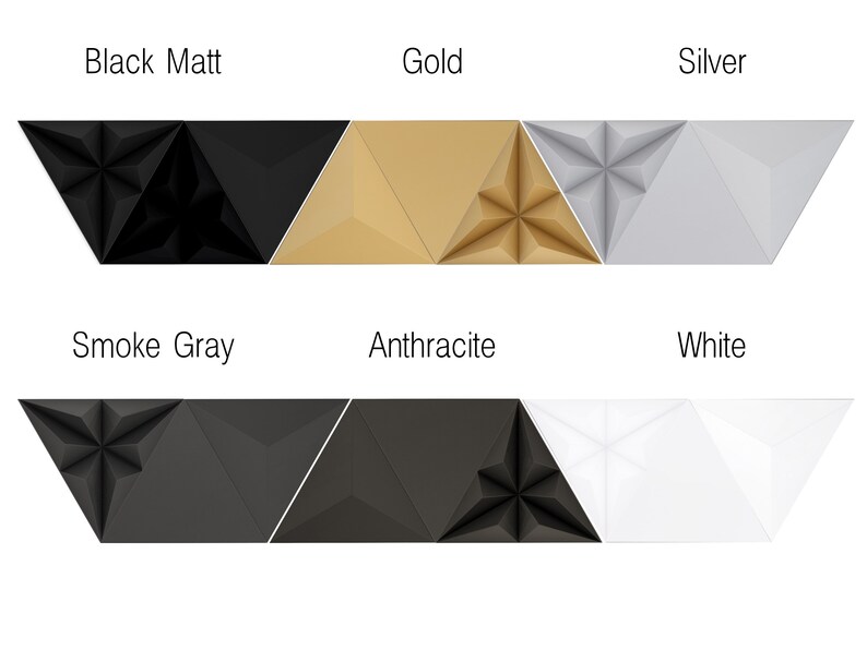 3D Wall Panels NAVA – Pyramid Design Wall Tiles – Modern Decorative ...