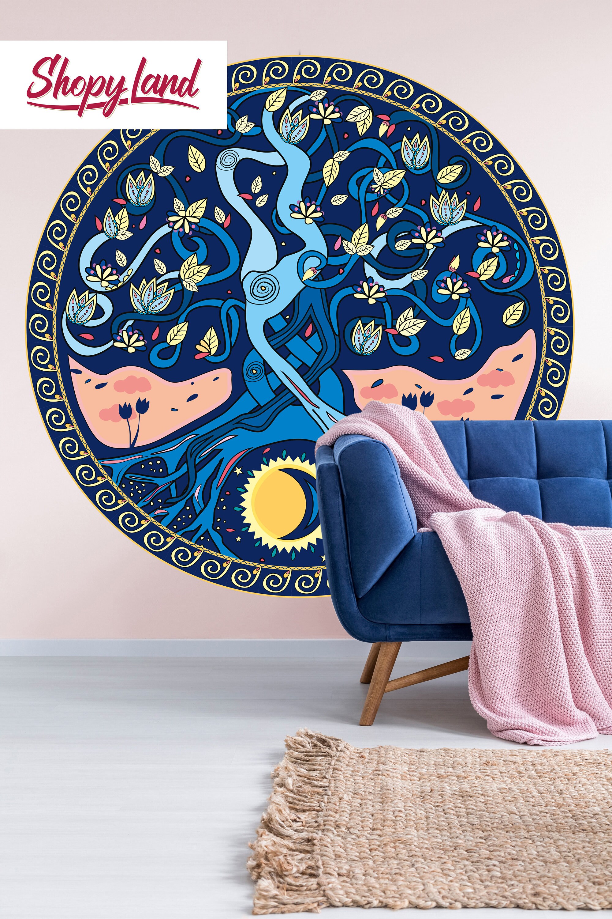 Tree of Life Removable Wall Mural Tree of Life Peel and Stick | Etsy