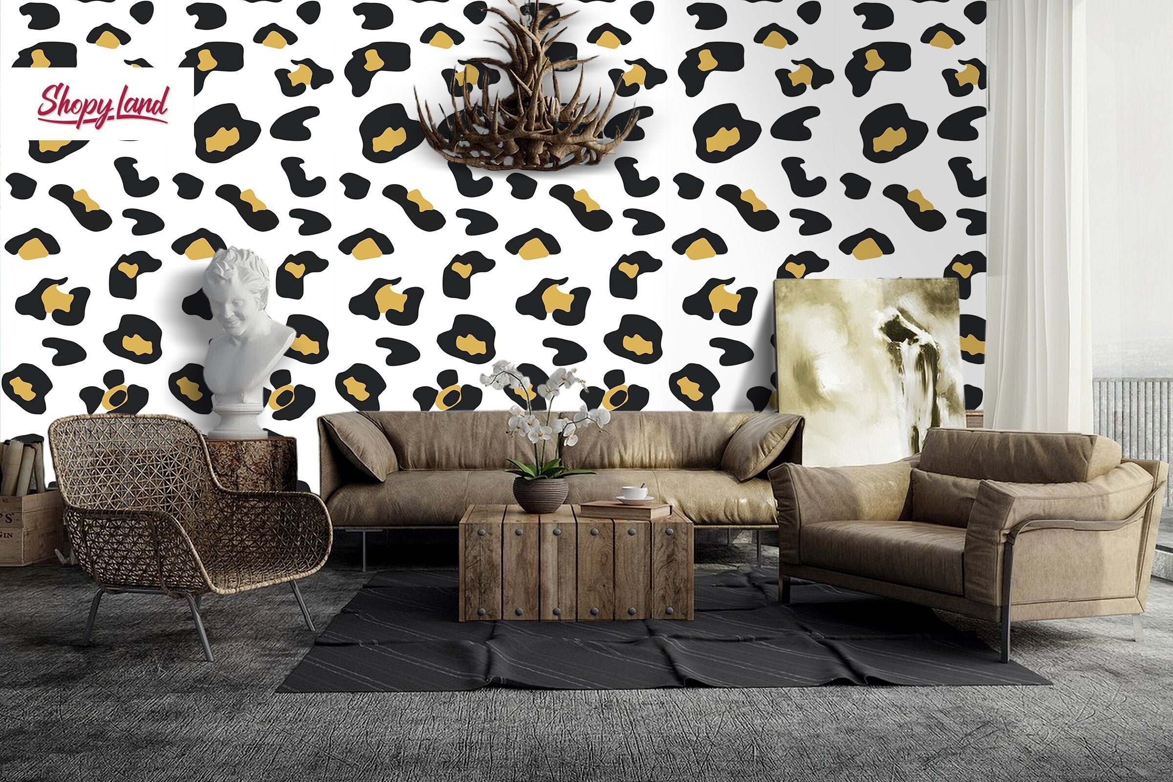 Cheetah Pattern Peel and Stick Wallpaper Cheetah Print | Etsy