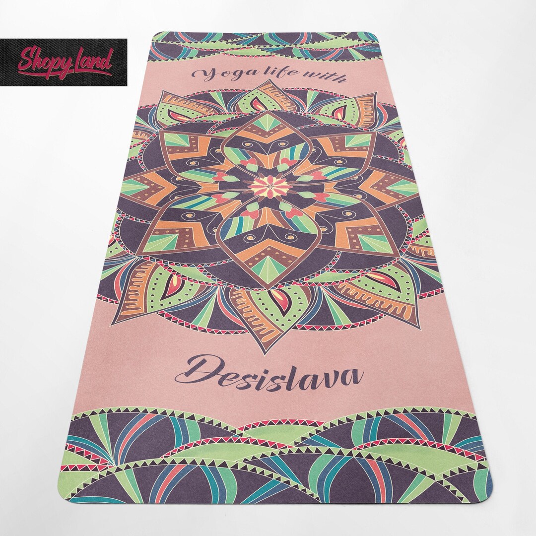 Yoga Mat Gentle Mandala, Anti Slip Fitness Mat, Personalized Yoga Rug ...
