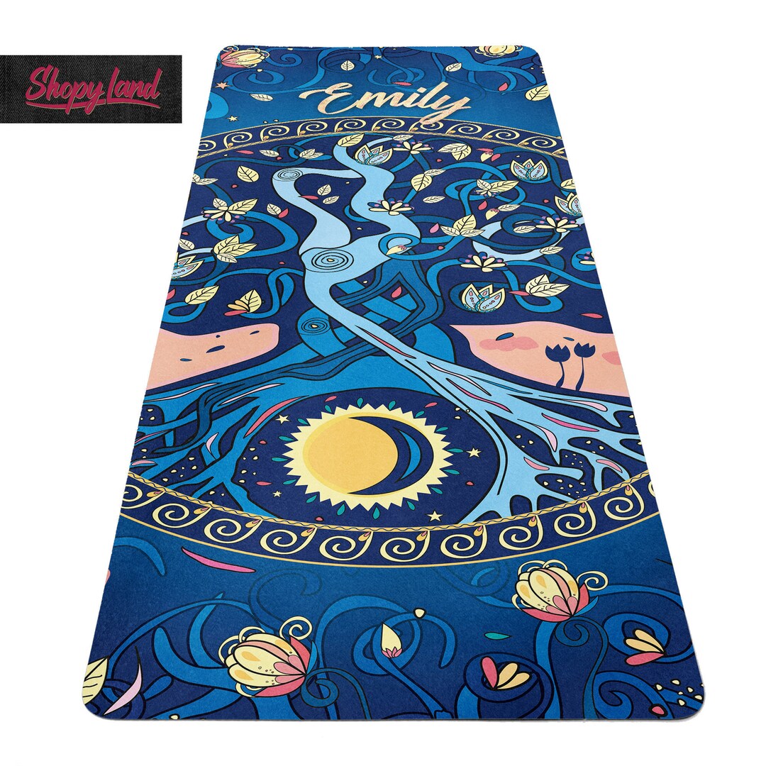 Tree of Life Yoga Mat, Professional Fitness Mats With Strap ...