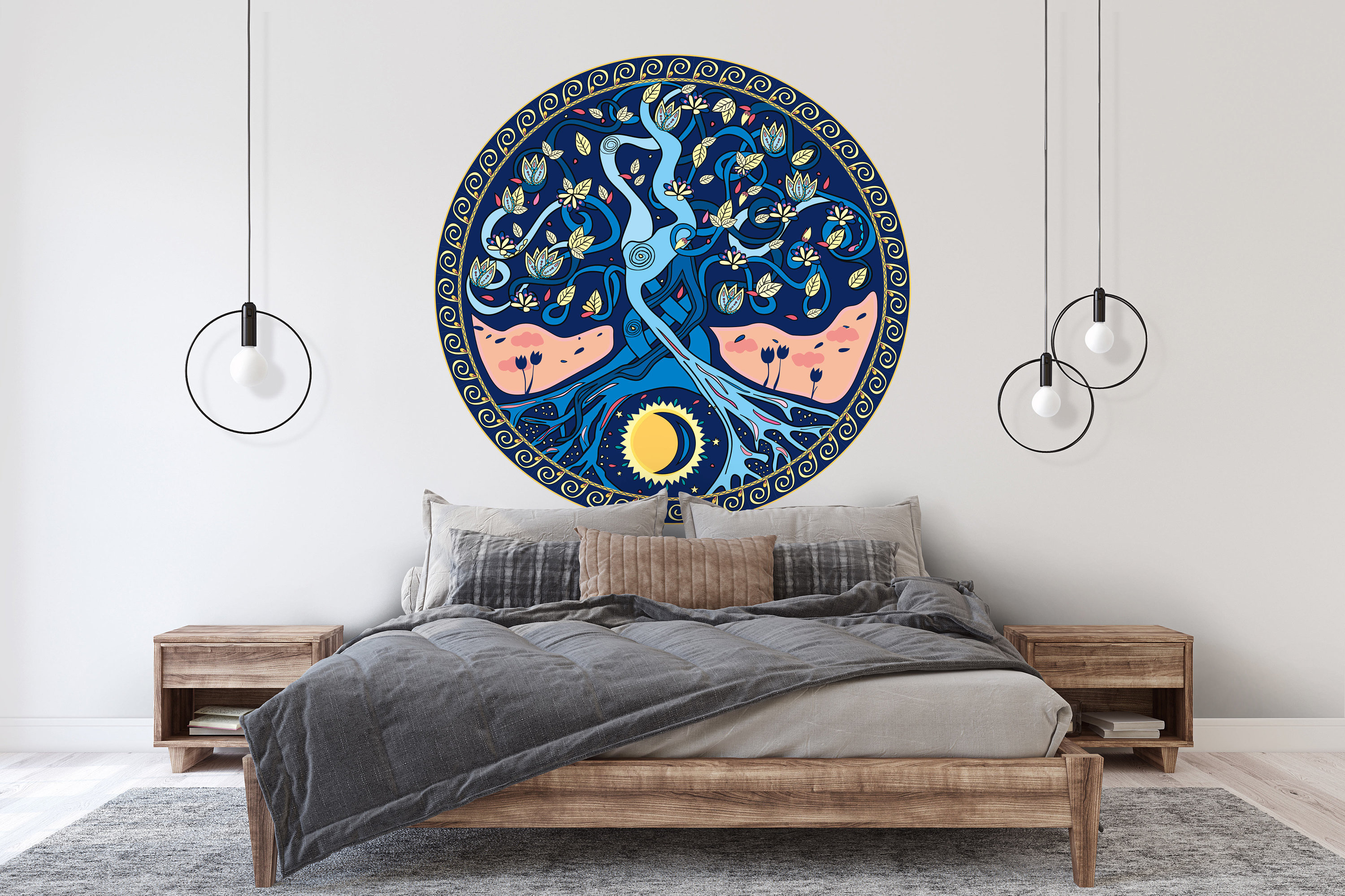 Tree of Life Wall Mural – Nature Wall Art – Elegant Botanical Design ...