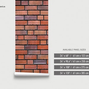 Red Clinker Wallpaper, Bricks Effect Wall Decor, Industrial Design ...