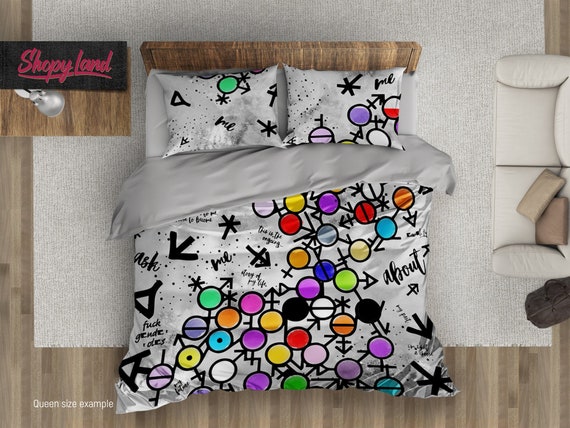 Equality Bedding Set Bisexual Comforter LGBT Bedding | Etsy