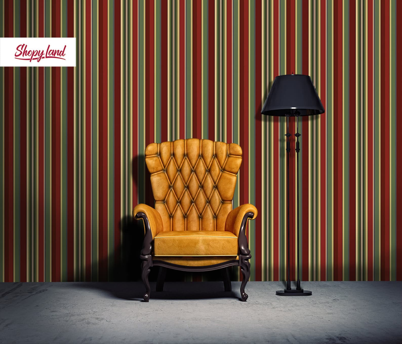 Stretching Stripes Wallpaper, Victorian Design Peel and Stick Wallpaper ...