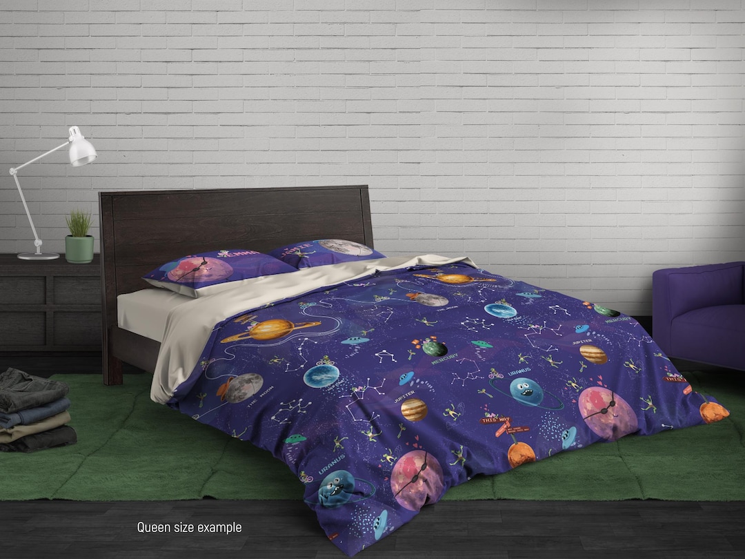 The Planets Bedding Set – Kids Space Comforter and Solar System Duvet ...