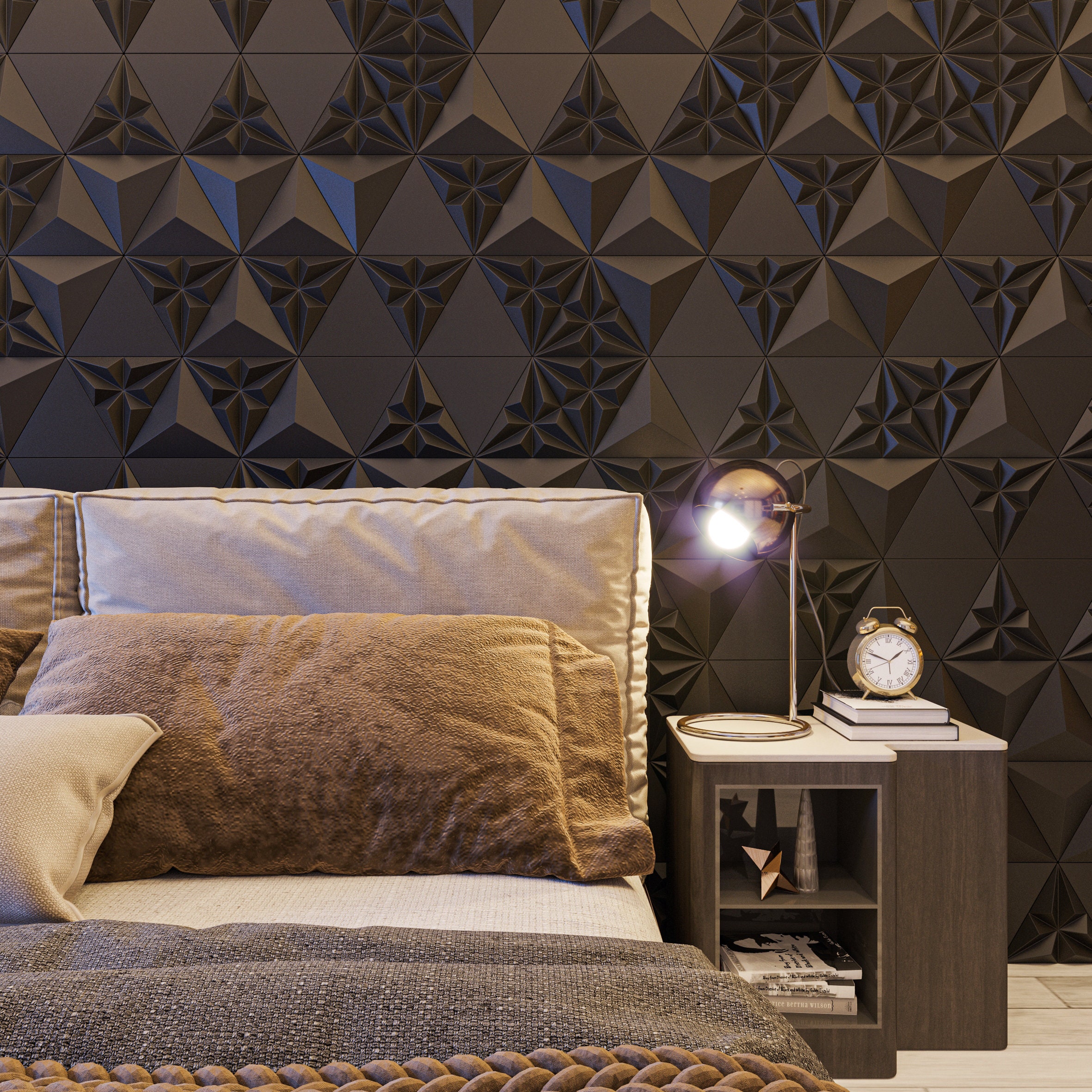 3D Wall Panels NAVA – Pyramid Design Wall Tiles – Modern Decorative ...