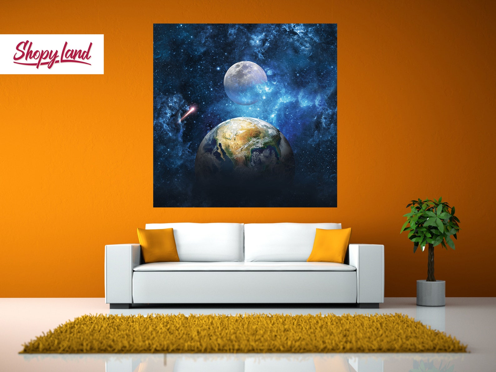 Space Removable Wallpaper Planet Wall Mural Sci-fi Wall - Etsy