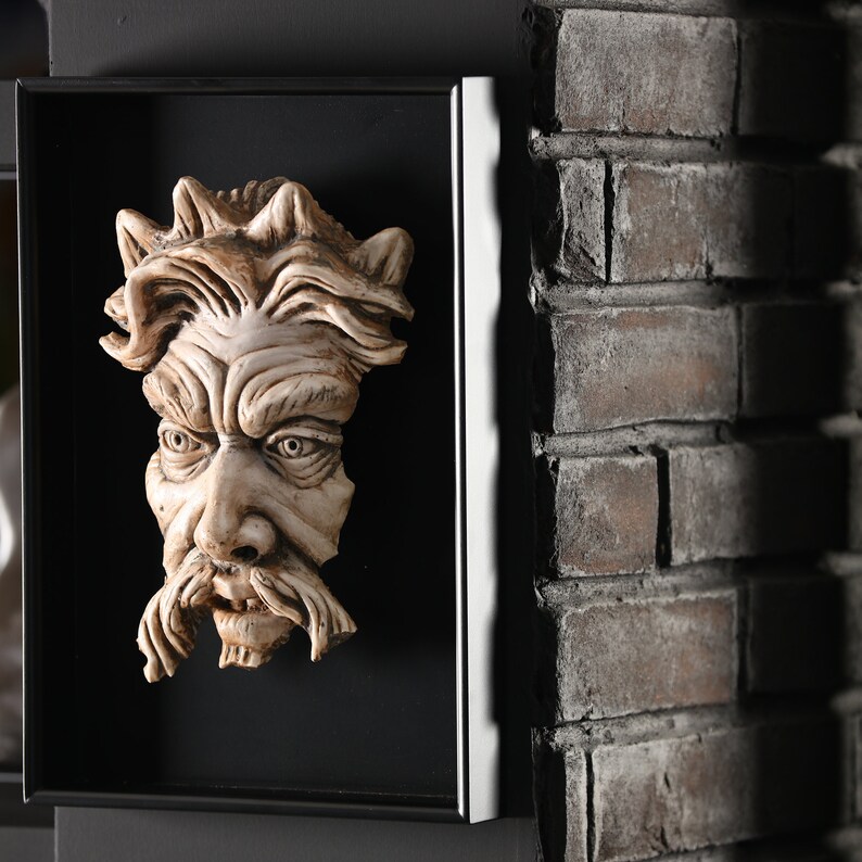Zeus Deficio, Framed Sculpture, Wall Art, Zeus Figure, Greek God ...