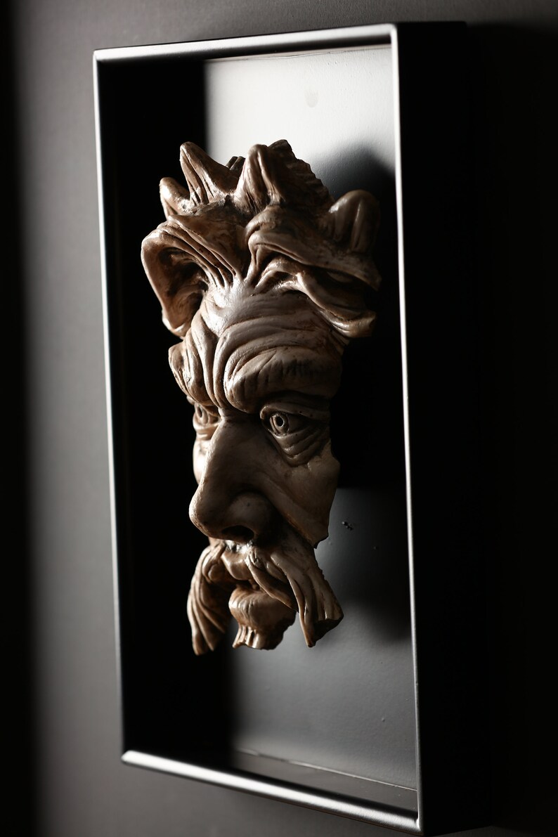 Zeus Deficio, Framed Sculpture, Wall Art, Zeus Figure, Greek God ...