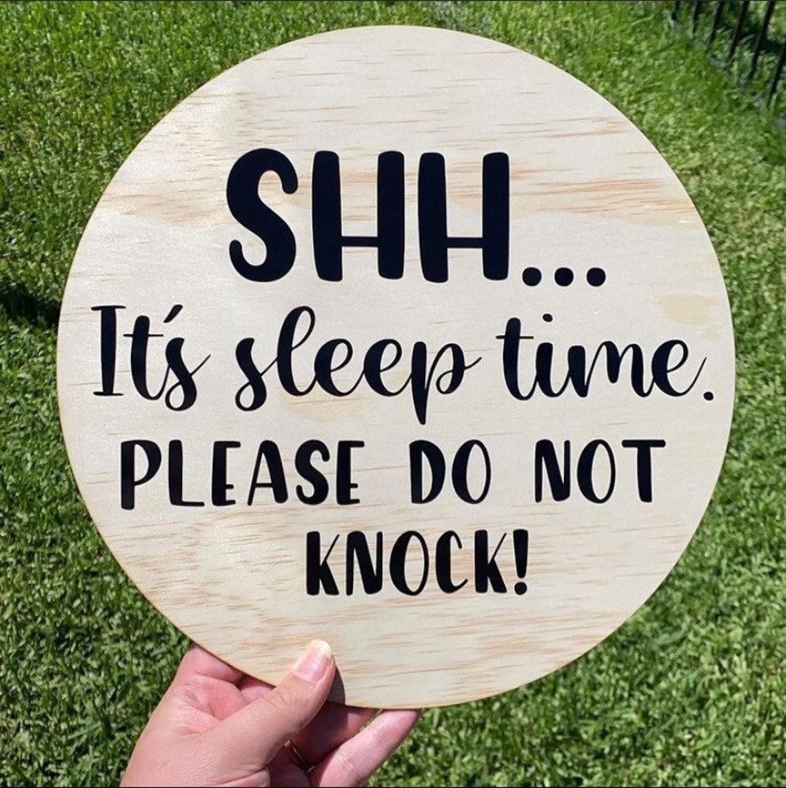 Shh... Its sleep time Sign 30cm diameter | Etsy