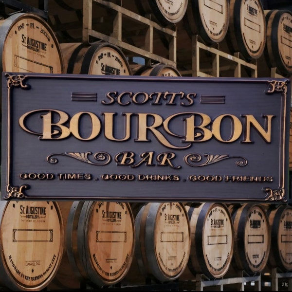 Personalized Wooden Bourbon Signs - Etsy