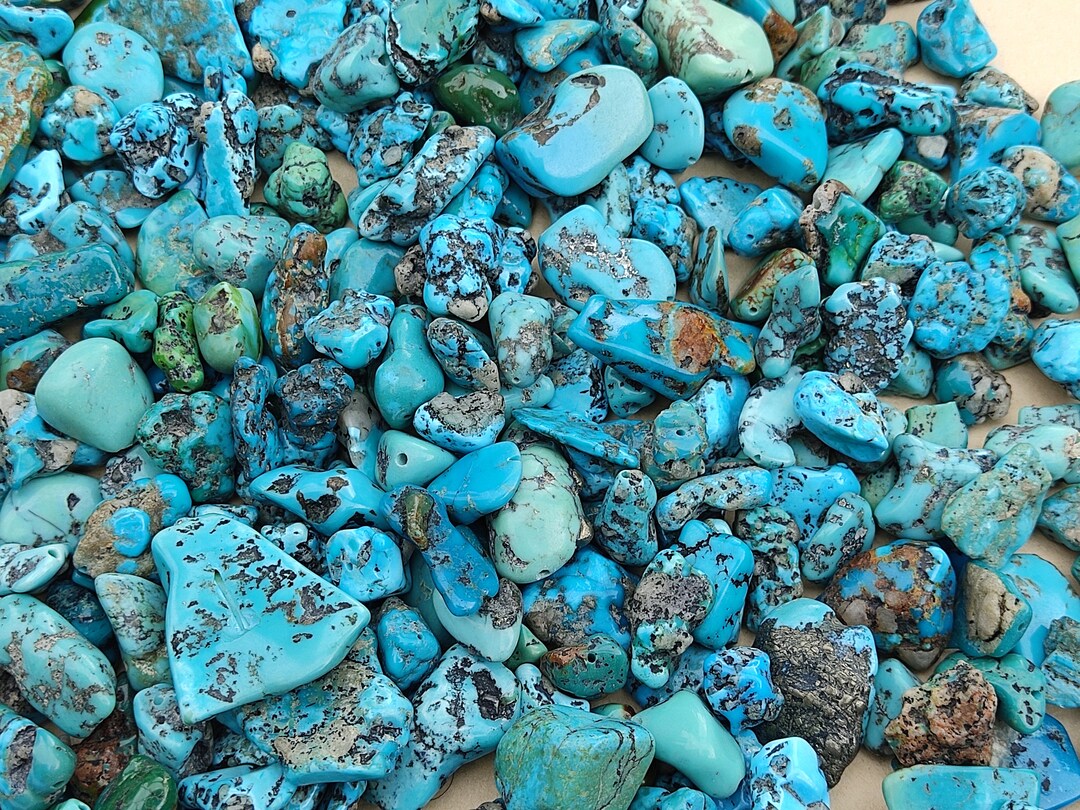 ARIZONA TURQUOISE CRYSTAL - Natural Turquoise Raw Gemstone - Drilled ...