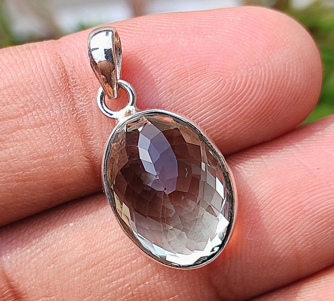 PRASIOLITE Pendant - Natural Prasiolite Pendant - Sterling Silver ...