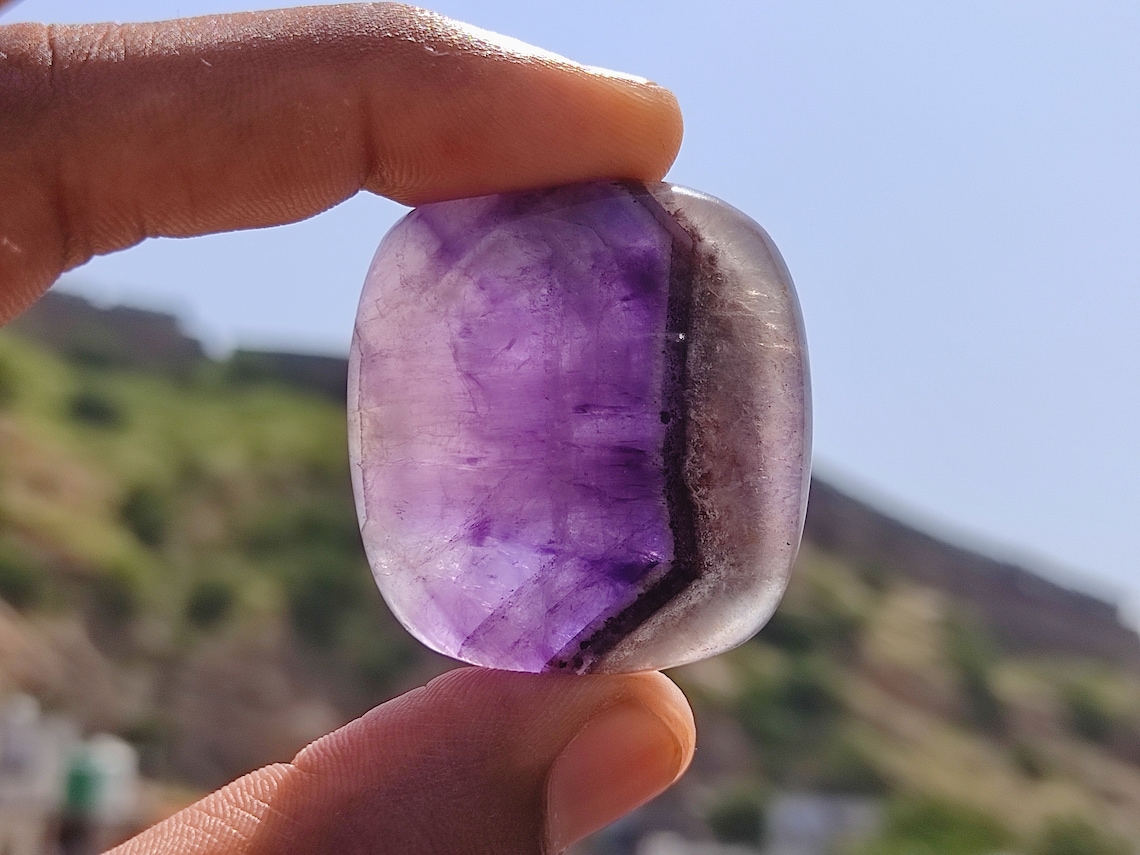 PORTAL AMETHYST CRYSTAL Natural Phantom Amethyst Cabochon | Etsy