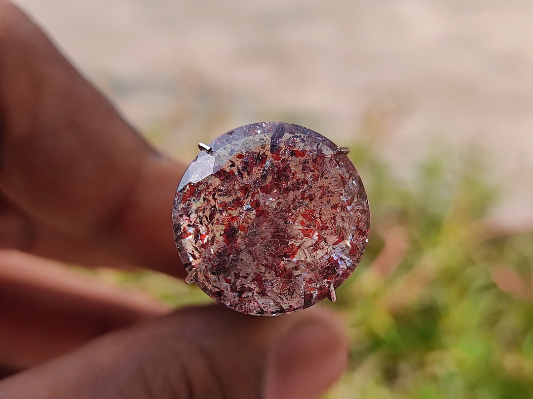 SUPER SEVEN QUARTZ Crystal - Natural Super 7 Quartz Faceted Gemstone ...
