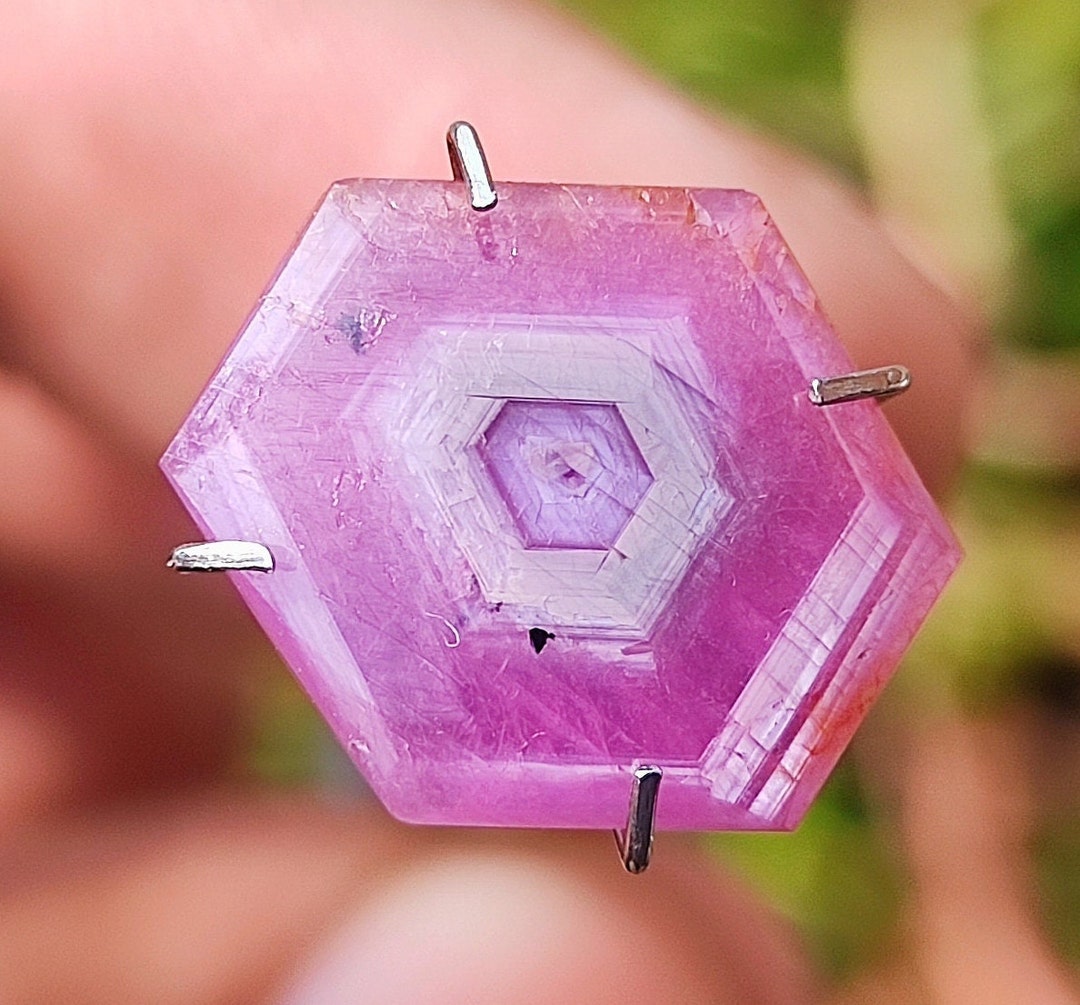 Amazing Hexagon..! Hexagon Ruby - Natural Ruby Stone - Flashy Ruby Raw ...