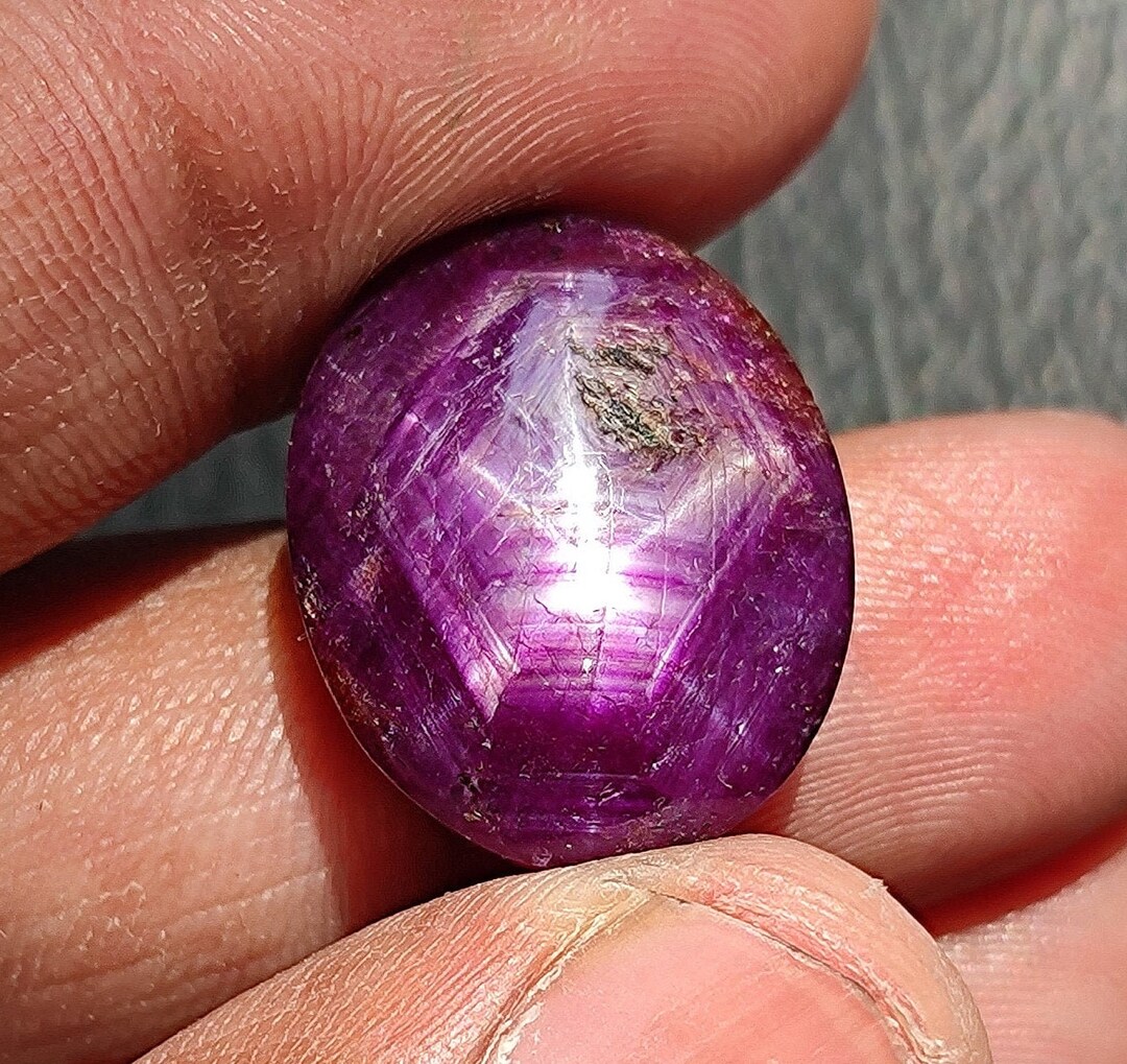 Flashy Beautiful..! Star Ruby Cabochon - Natural Star Ruby Stone ...