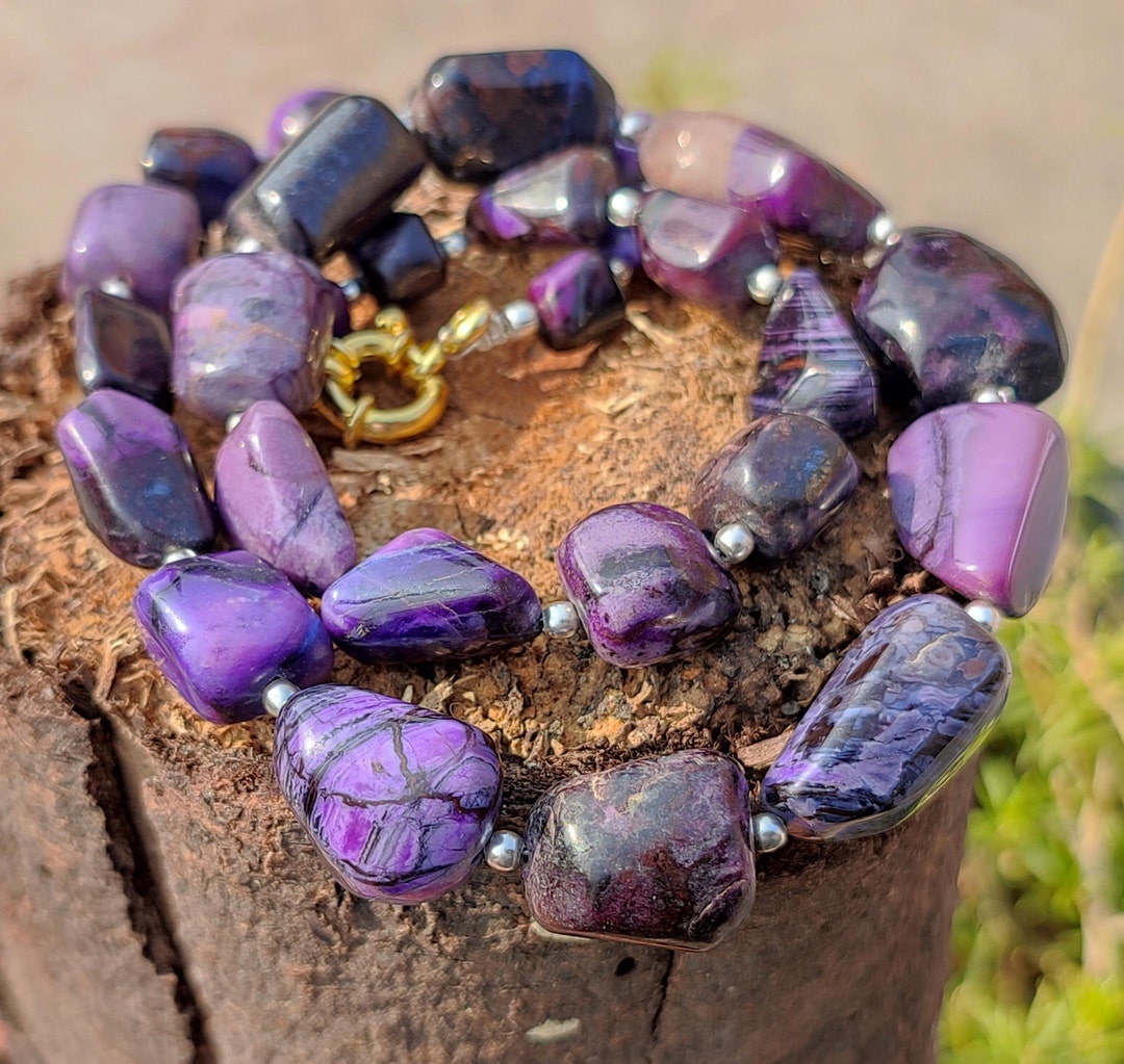 Rare.! Sugilite Necklace - South African Sugilite Stone - Old Wessels ...
