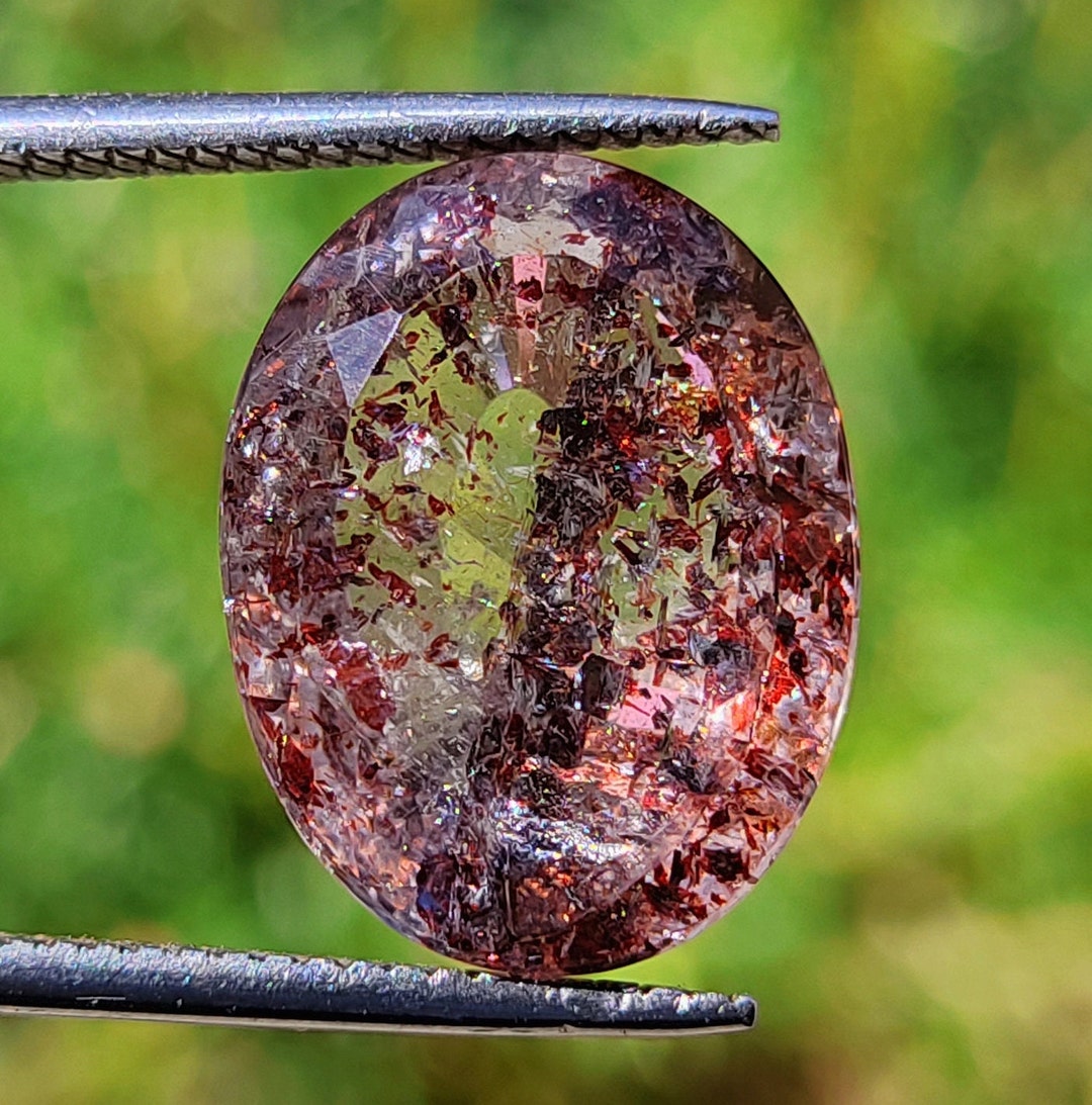 SUPER SEVEN QUARTZ Crystal - Natural Super 7 Quartz Faceted Gemstone ...