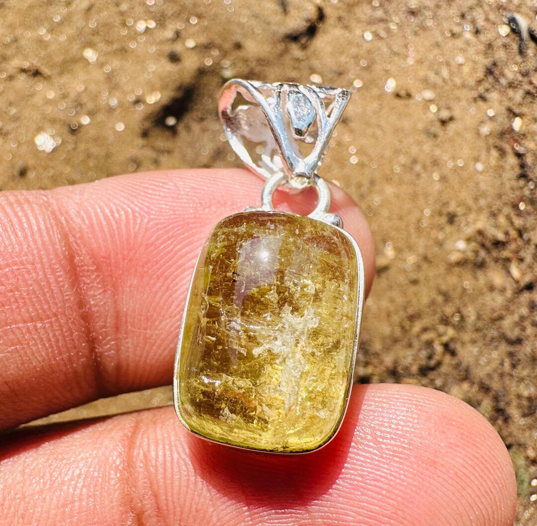 Heliodor.! Yellow Heliodor Pendant - Sterling Silver Pendant - Natural ...