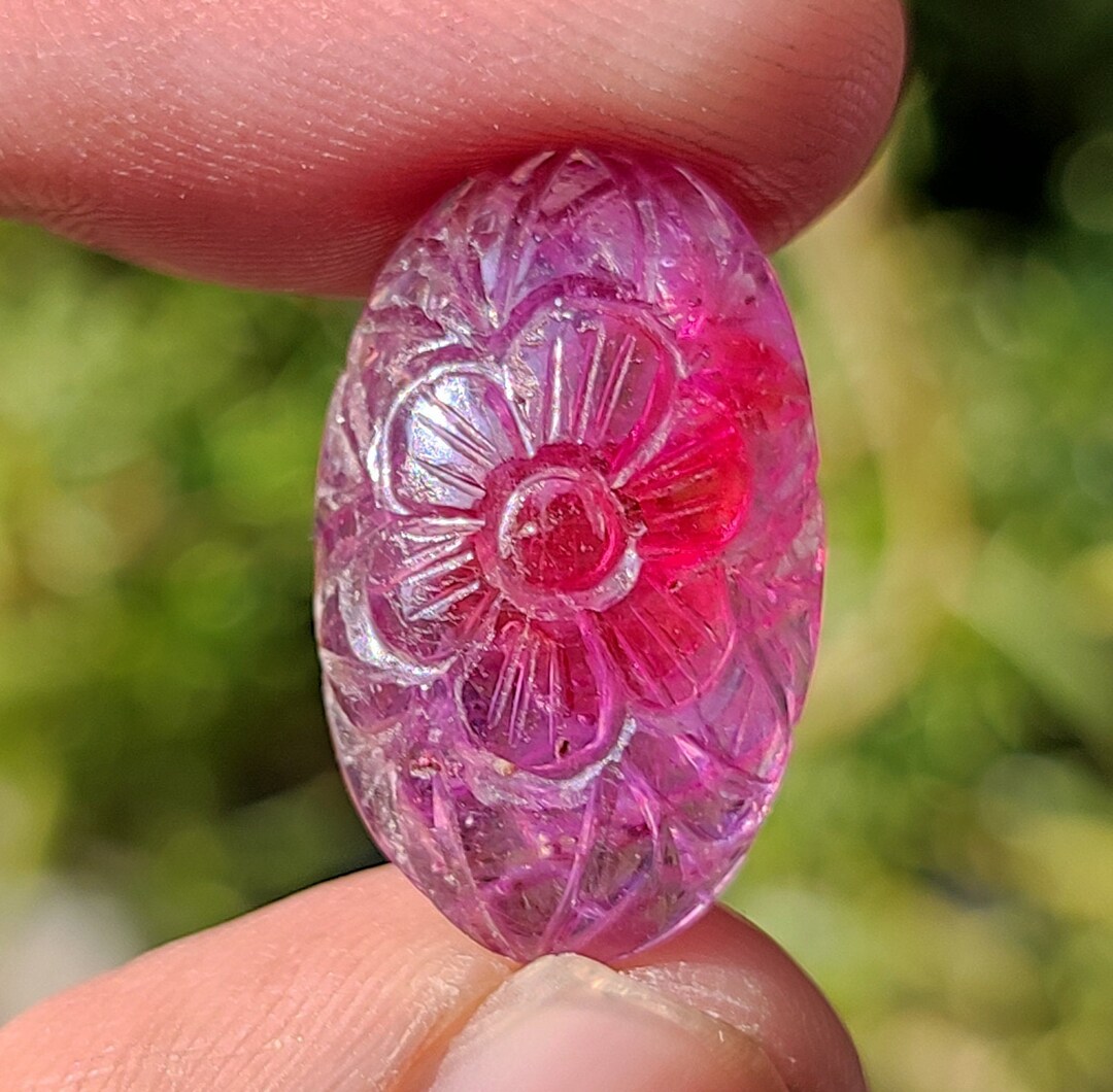 Beautiful.!mozambique Ruby Carving - Natural Heated Ruby Stone ...