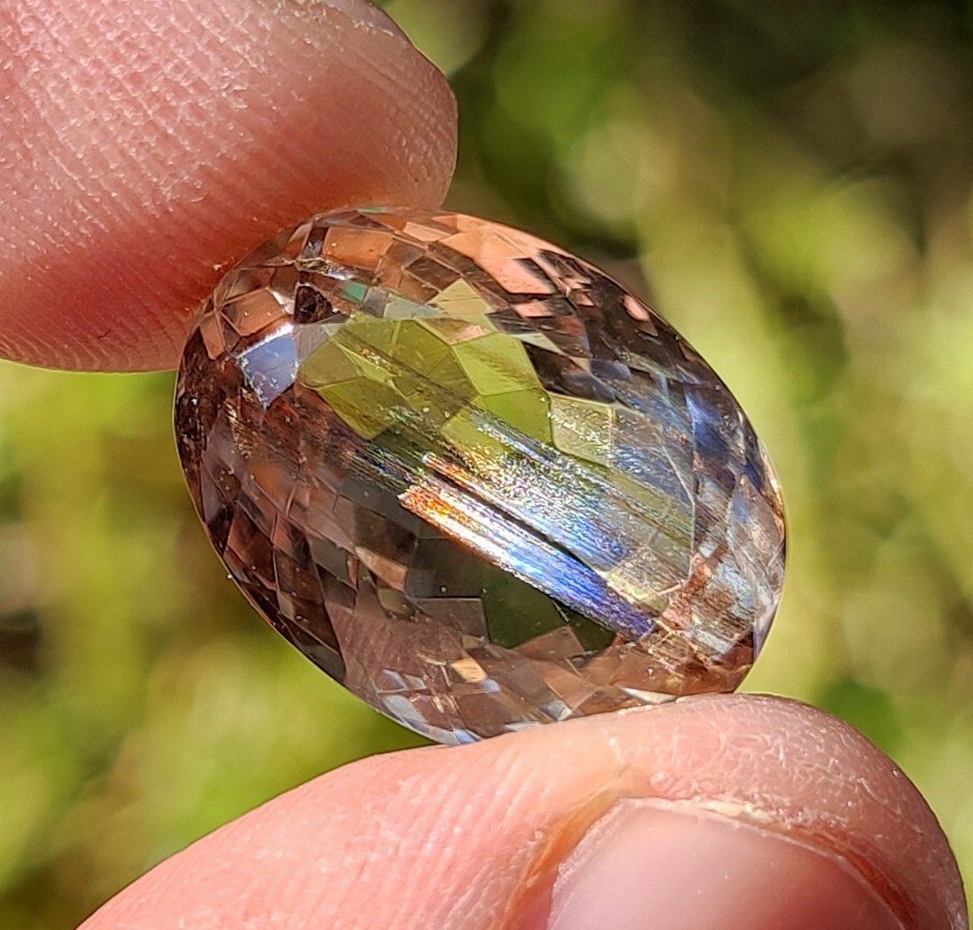 Amazing. Rainbow Scapolite Faceted Natural Peacock Fire - Etsy
