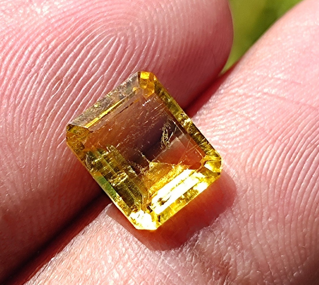 High Quality. Heliodor Beryl Faceted Natural Namibia Heliodor Crystal ...
