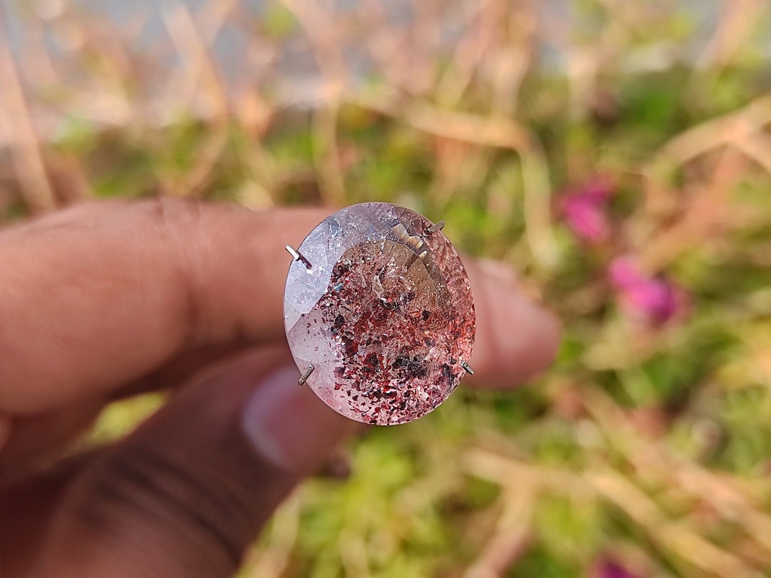 RARE SUPER SEVEN - Natural Super 7 Quartz - Faceted Gemstone ...