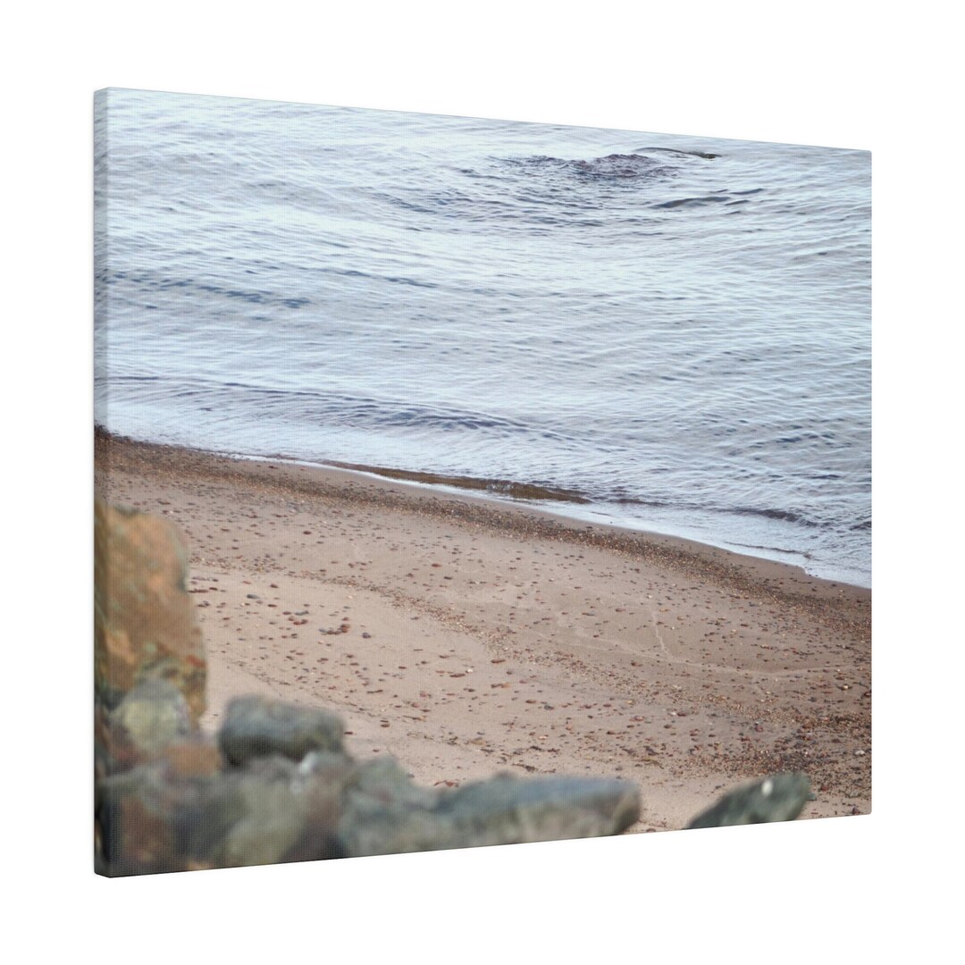 Water on the Lakeshore Color Matte Canvas Stretched Framed Ready to ...