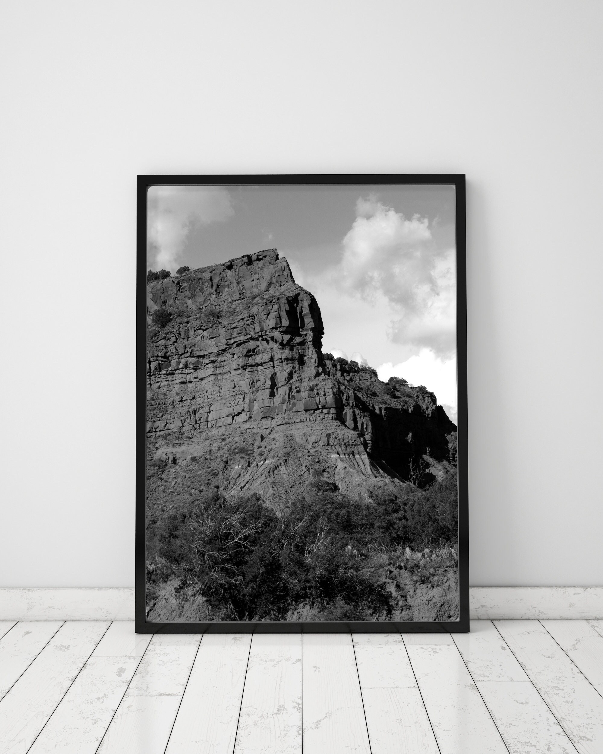 Digital Download Black & White Rock Face of the Canyon Wall of - Etsy