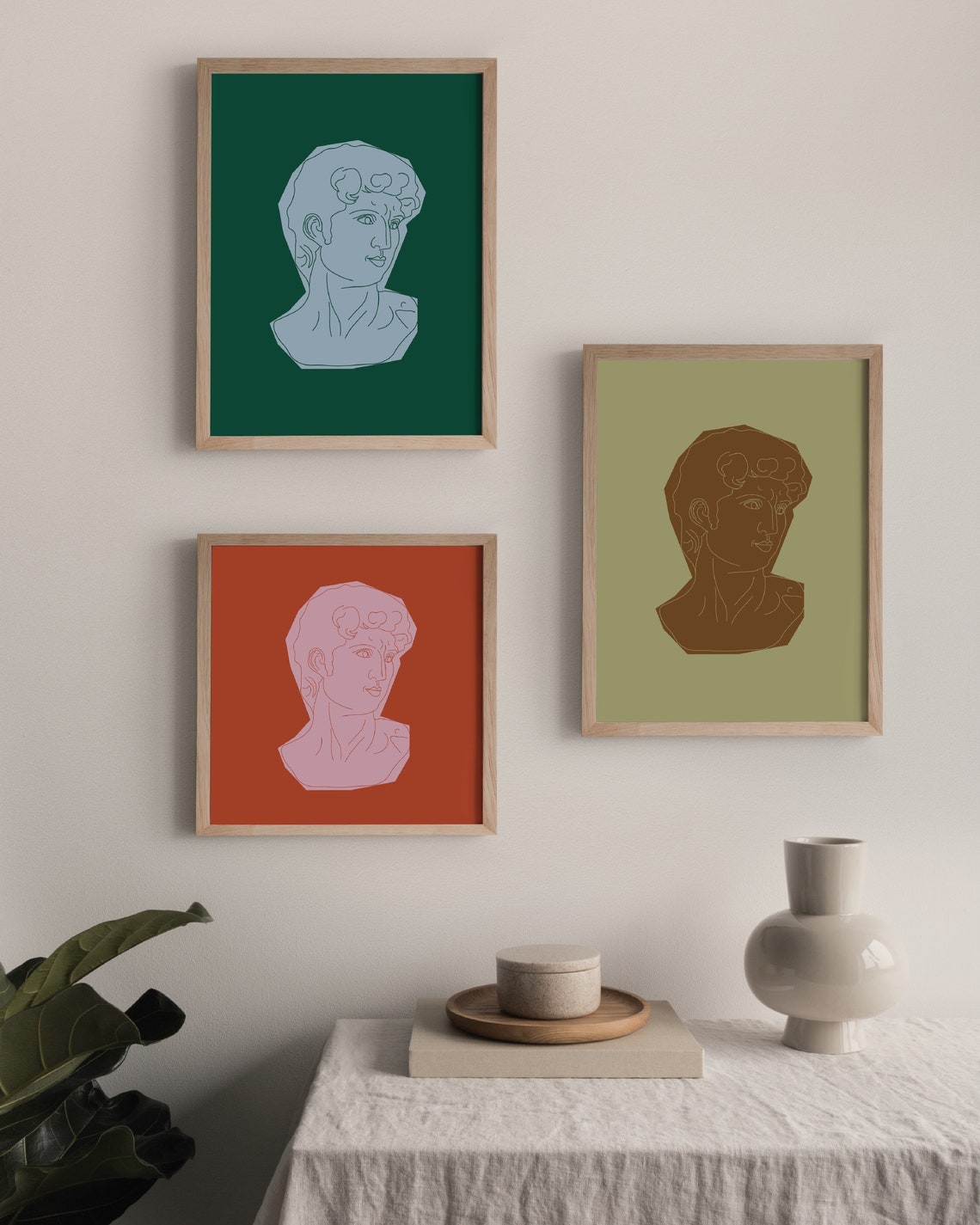 Dear David Art Print Colorful Statue Statue Print Modern - Etsy