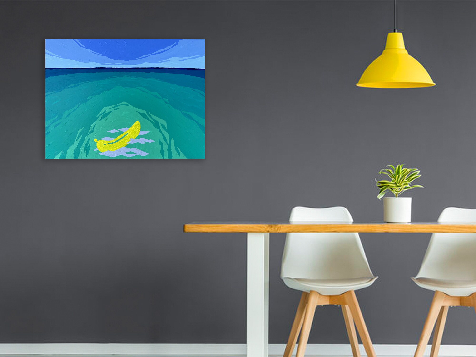 Tropical Ocean Theme- Original Abstract Painting- Stretched Canvas ...