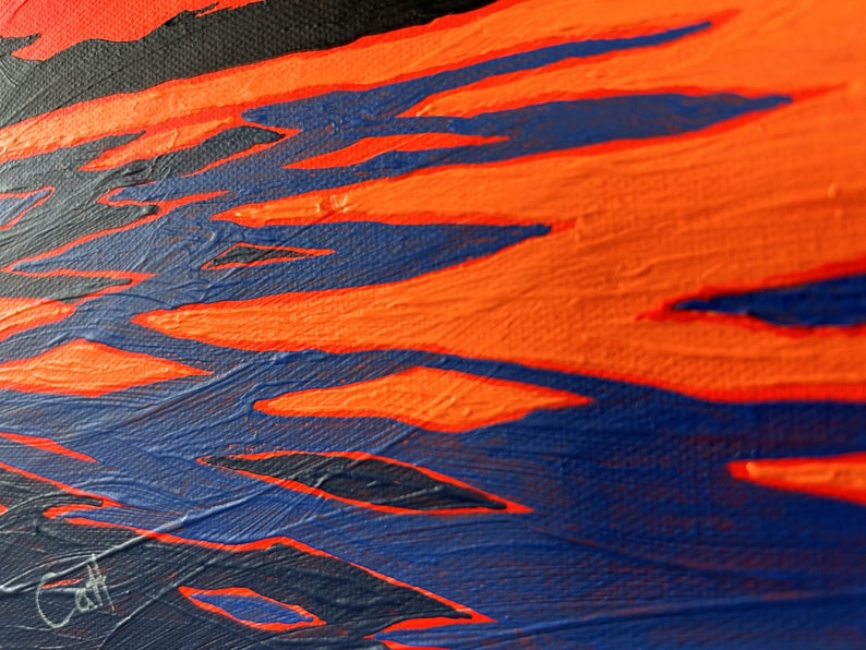 LOVE Theme- Original Abstract Painting- Sea Scape- Ocean- Animism ...