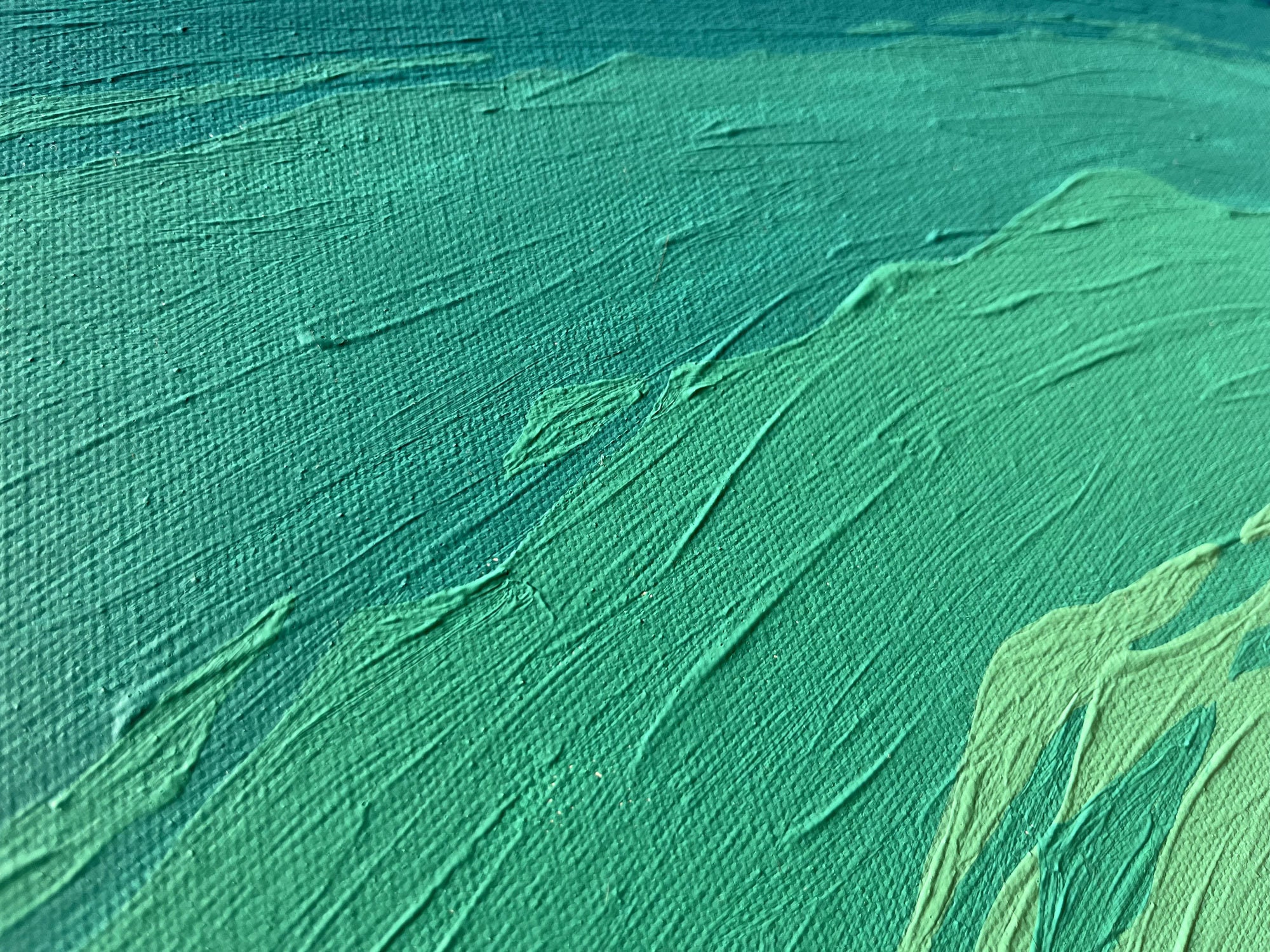 Tropical Ocean Theme- Original Abstract Painting- Stretched Canvas ...