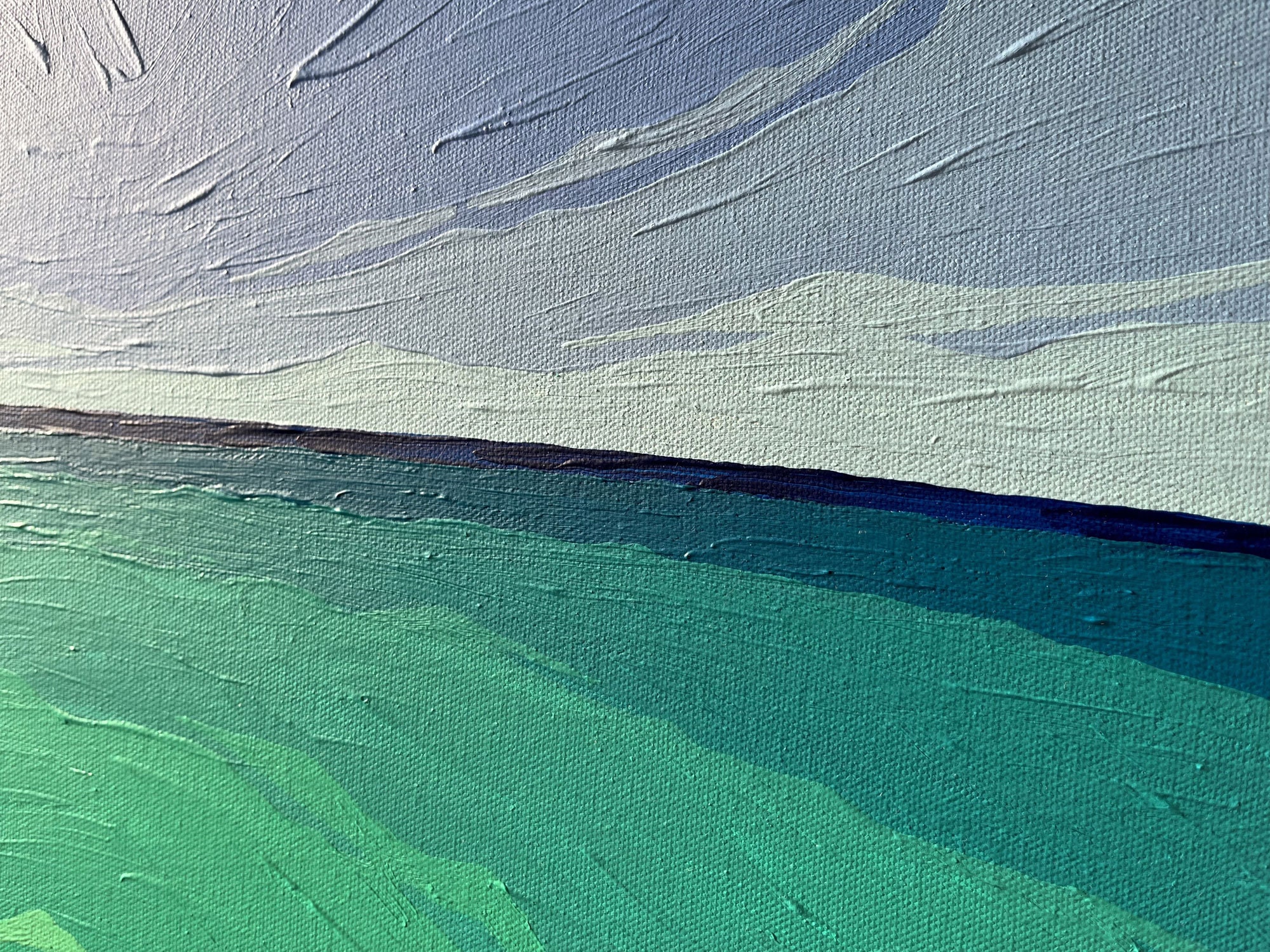 Tropical Ocean Theme Original Abstract Painting Stretched - Etsy