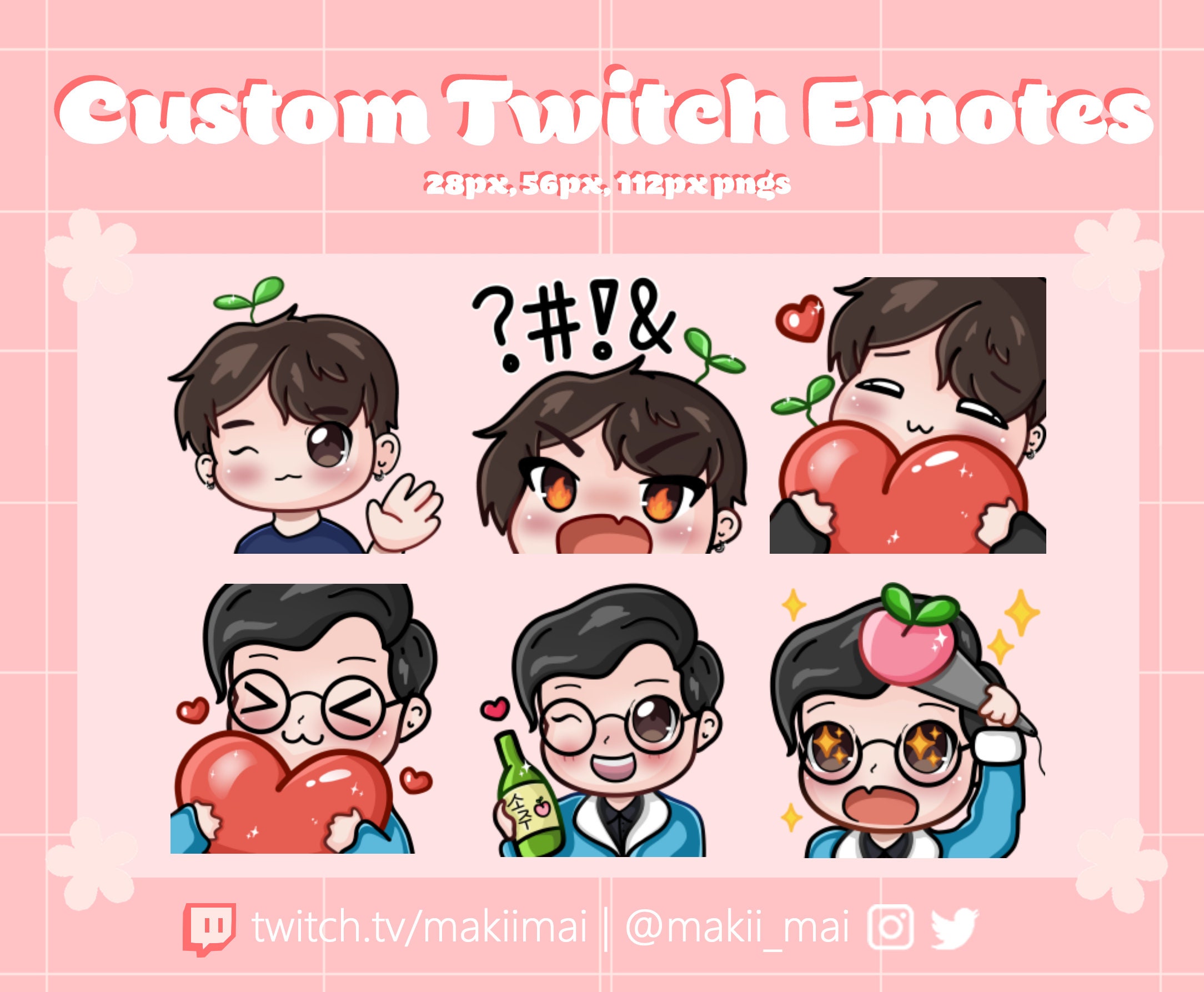 Custom Twitch Emotes | Etsy