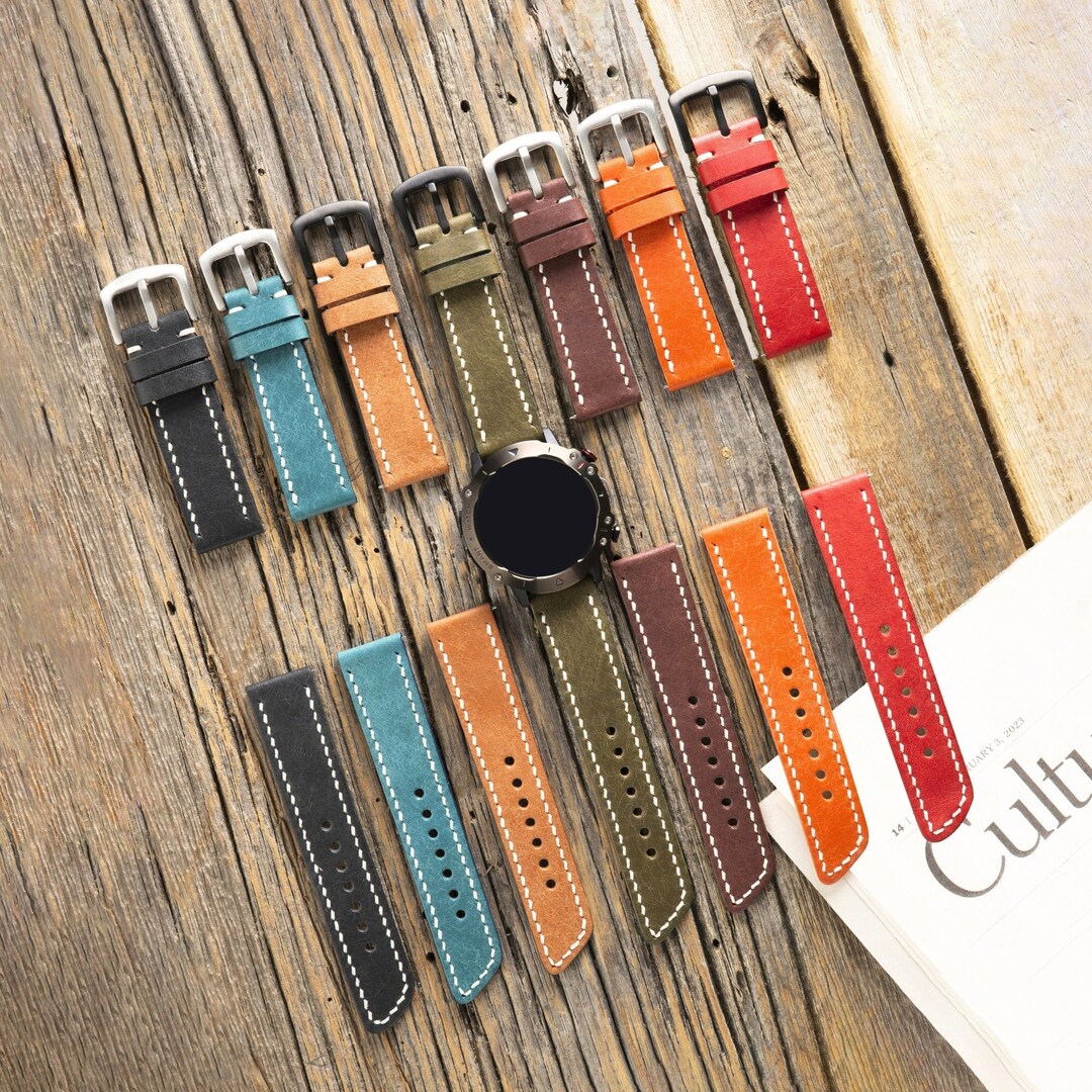 Personalized Leather Watch Band, Italian Pueblo Leather, Watch Strap ...