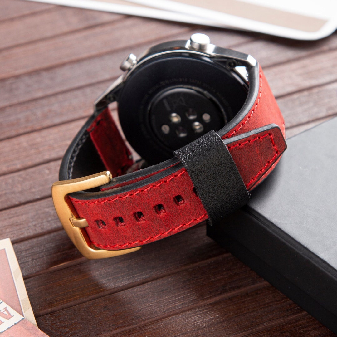 Garmin Watch Band, Personalized Gift, Red, Garmin Fenix 7, 6, 5, Epix ...