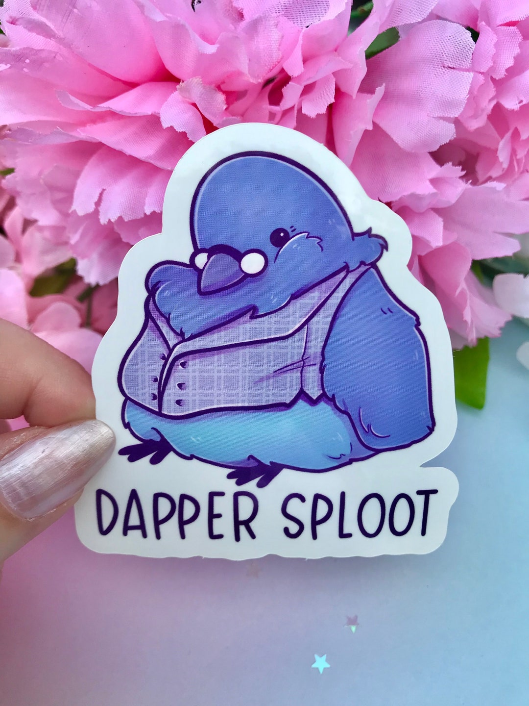 Fat Birb Sticker | Dapper Bird, Vinyl, Cute, Waterproof | - Etsy