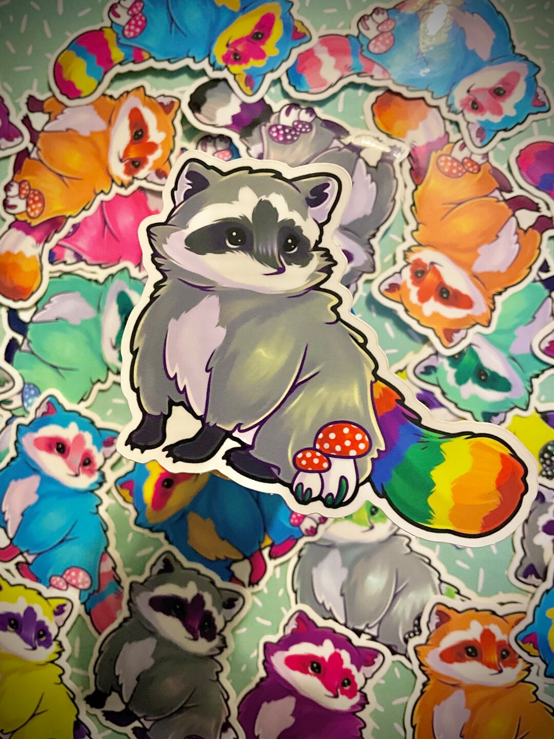 Pride Raccoon Stickers | Waterproof, Vinyl | - Etsy
