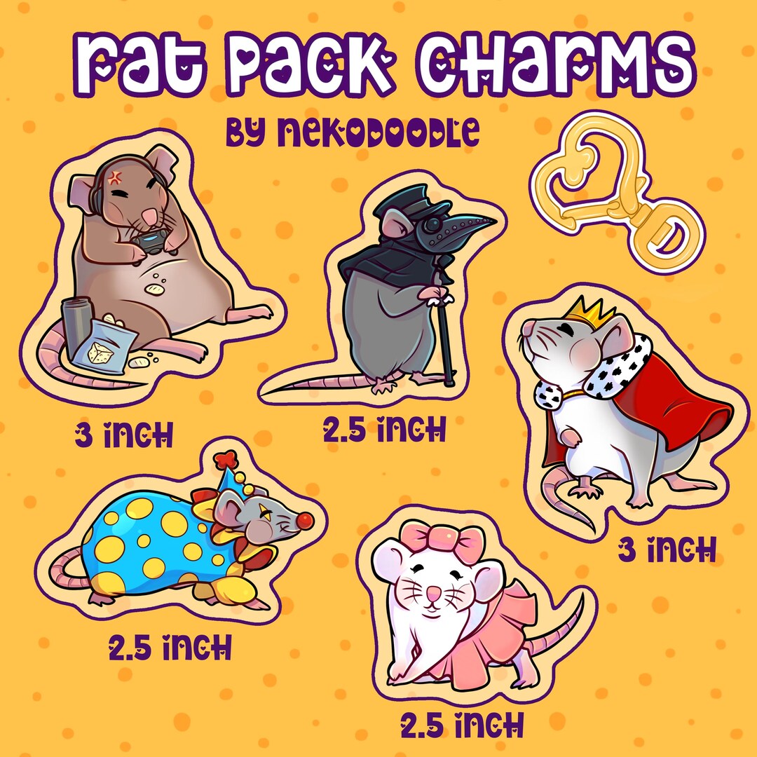 Rat Pack Charms | Animals, Cute, Silly | - Etsy