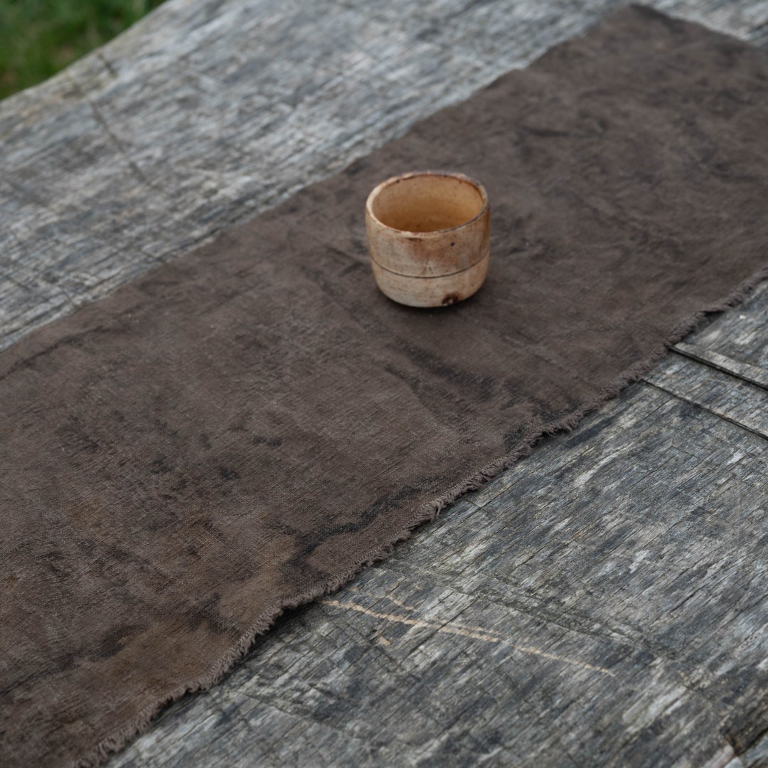Chabu Linen Tea Runner Ceremonial Tea Mat Naturally Dyed Altar Cloth ...