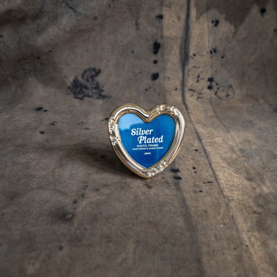 Silver Plated Picture Frame Small Heart Photo Frame for Table / Desk ...
