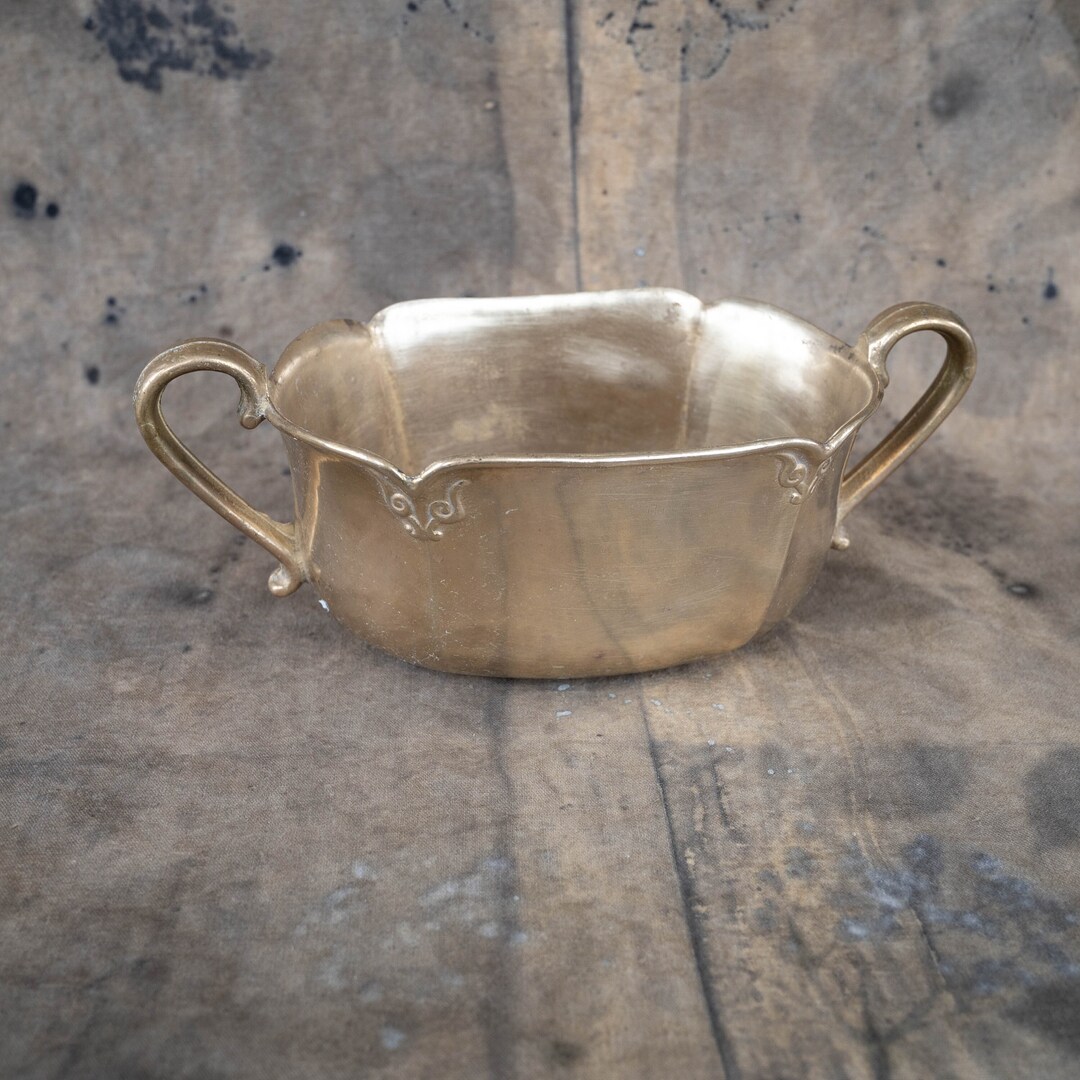 Vintage French Jardiniere - Witches Cauldron for Spell - Ornate Brass ...